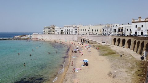 Overview Spiaggia Delle Puritane Puritan Beach Stock Footage Video (100 ...