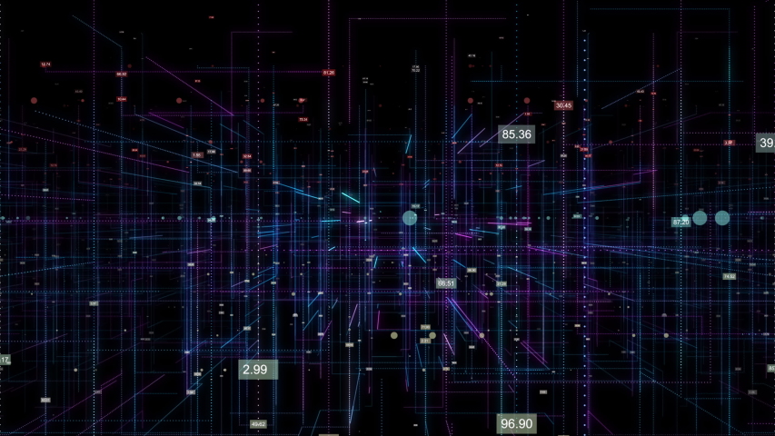 3d digital looping technology network big Stock Footage Video (100% ...