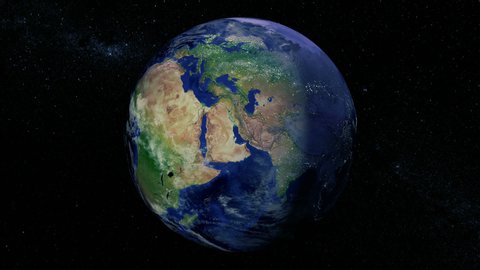 Rotación del planeta Tierra 360 grados: video de stock (totalmente ...