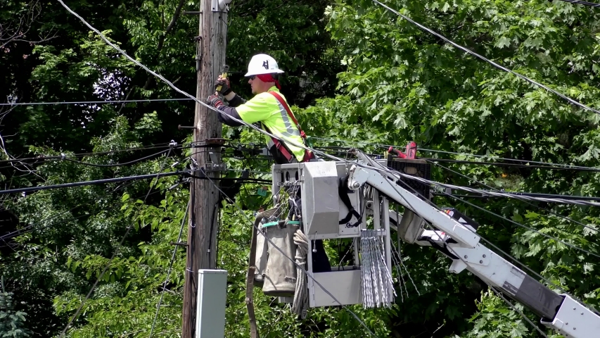 Bucket Utility Pole Stock Video Footage - 4K and HD Video Clips ...