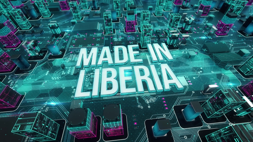 made liberia digital technology concept Stock Footage Video (100% ...