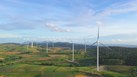 Khao Kho Wind Turbine Fields Thailand Stock Footage Video (100% Royalty ...