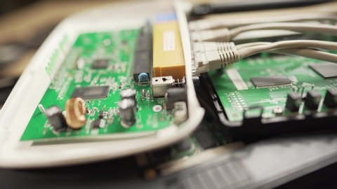 Electronic Circuit Board Production Automated Circut Stock Footage ...