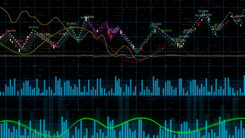 digital audio waveform animation motion graphic Stock Footage Video ...