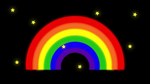 Colorful Rainbow Stars No Background Stock Footage Video (100% Royalty ...