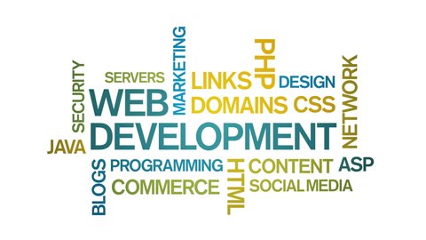 web development text animation Stock Footage Video (100% Royalty-free ...