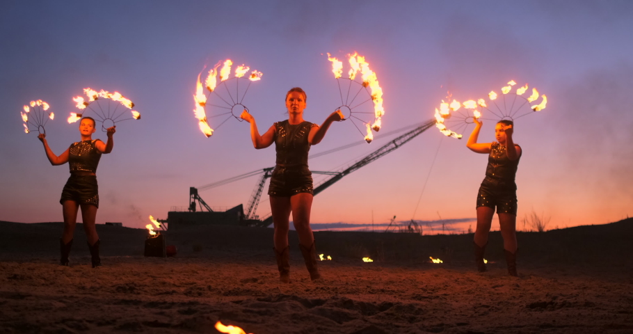 Fire Show. a Group of Stock Footage Video (100% Royalty-free ...