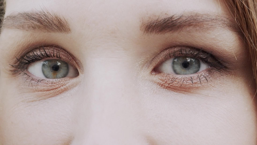 marco stunning eyes looking right left Stock Footage Video (100% ...