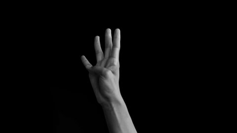 Hand Palm Reaching Out Isolated On Stock Photo (Edit Now) 1522174019