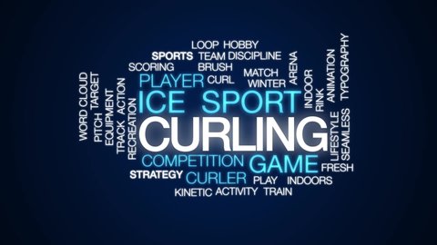 Curling Animated Word Cloud Text Design Stock Footage Video (100% ...