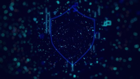 Digital Background Cyber Security On Black Stock Footage Video (100% ...