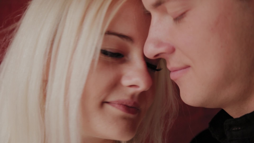 Beautiful Happy Faces Lovers Closeup Stock Footage Video (100% Royalty ...