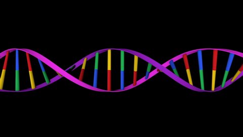 animated stylized illustration dna chain closer Stock Footage Video ...