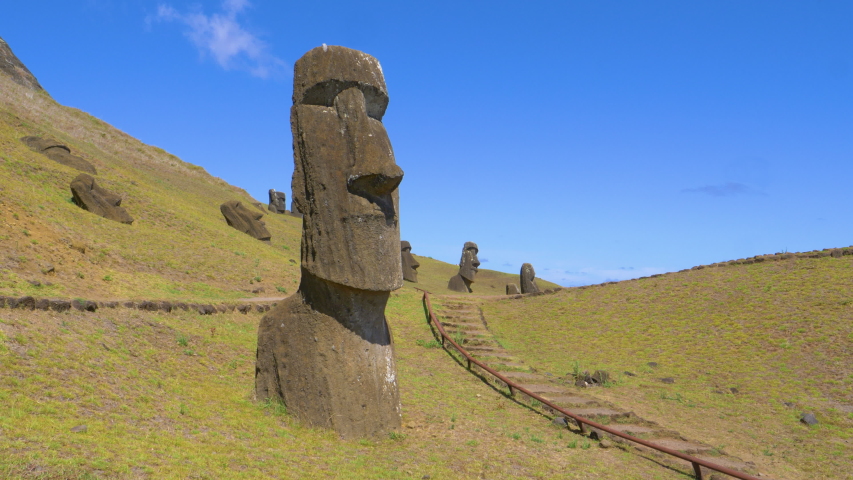 Hills in the landscape on Easter Island, Chile image - Free stock photo ...