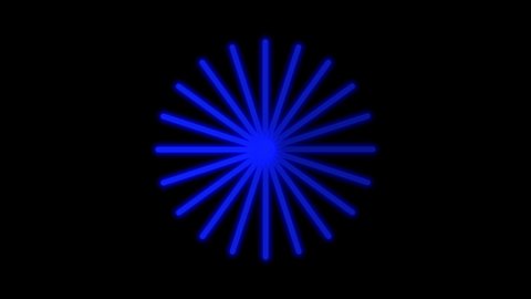 Blue Loading Circle Animation On Black Stock Footage Video (100% ...