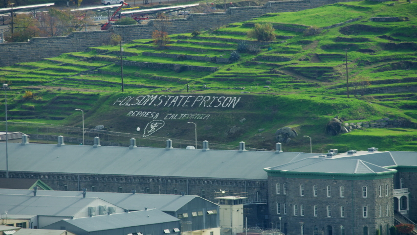 aerial view folsom state prison punishment Stock Footage Video (100% ...