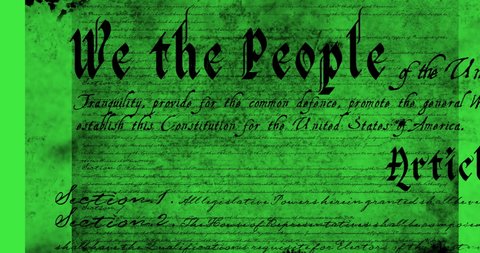 Digital Animation Written Constitution United States Stock Footage ...