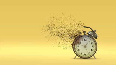 Disintegration Time Clock Destruction Stock Footage Video (100% Royalty ...