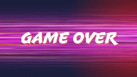 Digital Animation Game Over Sign Arcade Stock Footage Video (100% ...