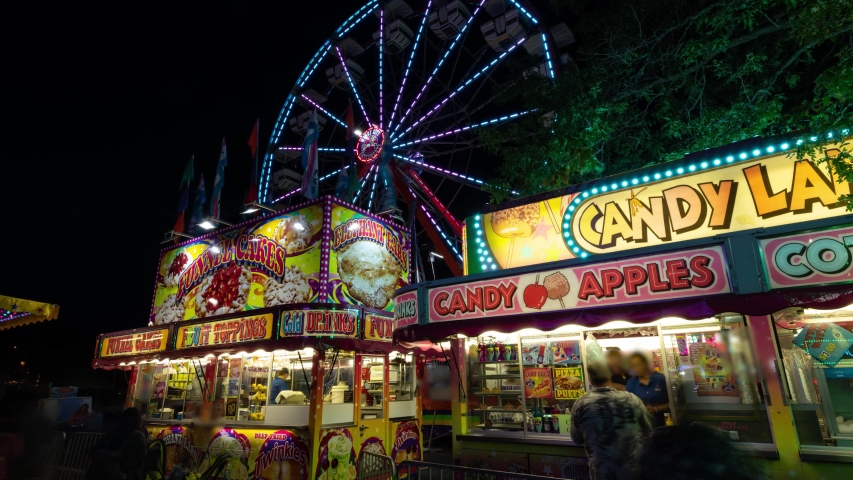 Night Clip of a Carnival Stock Footage Video (100% Royalty-free ...