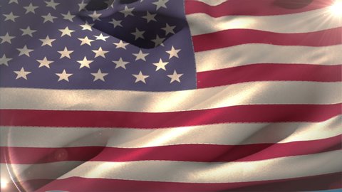 Usa American Flag Seamless Looping Animation Stock Footage Video (100% ...