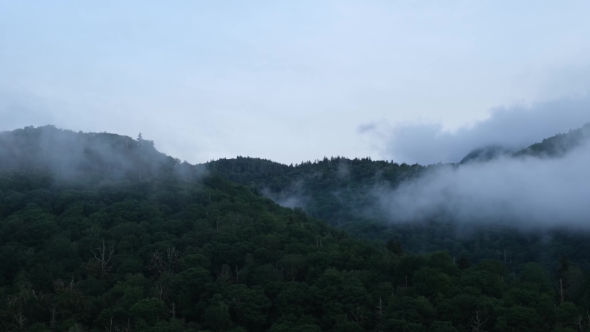 Mountain Landscapes in the Fog in Blue Ridge Parkway image - Free stock ...