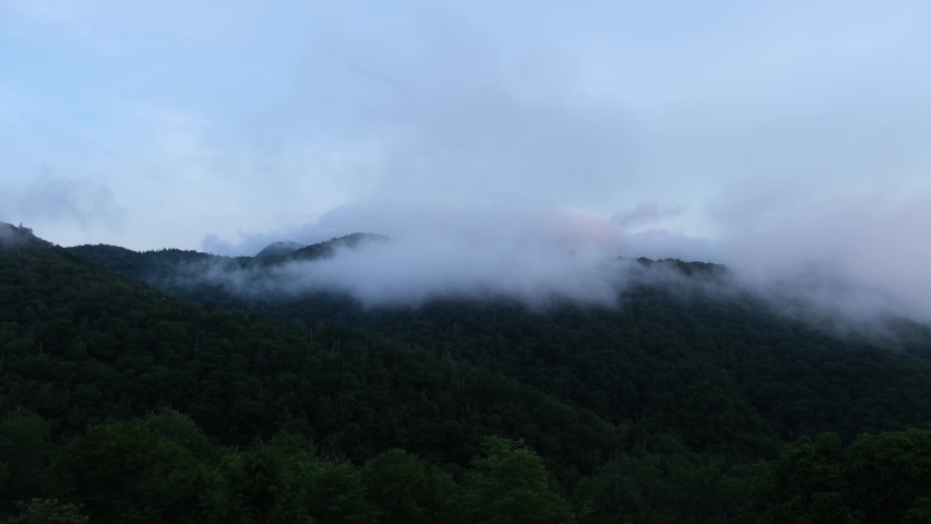 Mountain Landscapes in the Fog in Blue Ridge Parkway image - Free stock ...