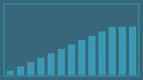 Financial Stock Market Moving Bar Chart Stock Footage Video (100% ...