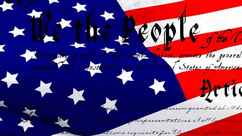 Digital Animation Written Constitution United States Stock Footage ...