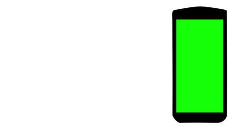 Flat Animation Mockup Green Screen Smartphone Stock Footage Video (100% ...