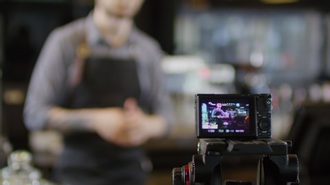 Racking Focus Medium Shot Recording Camera Stock Footage Video (100% ...
