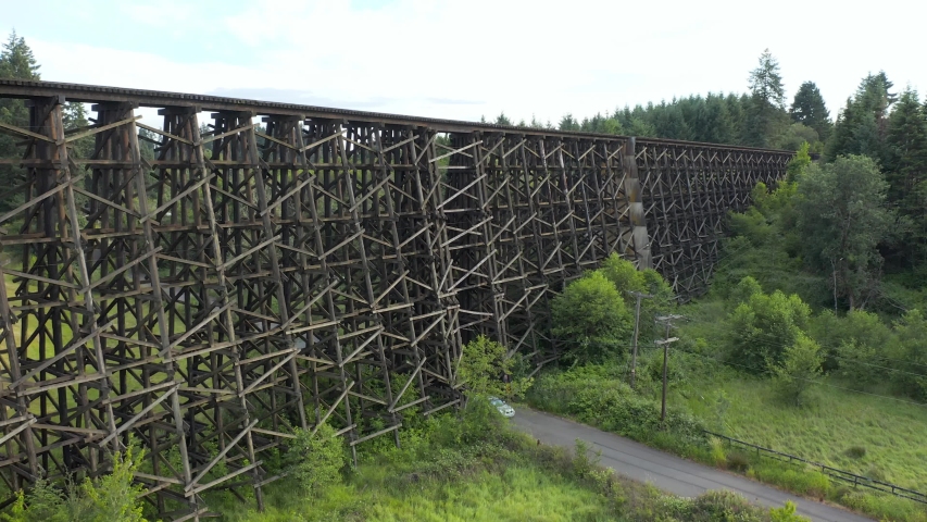 holcomb creek wooden train trestle largest Stock Footage Video (100% ...