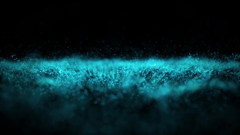 Blue Glitter Glimmer Movement On Black Stock Footage Video (100% ...