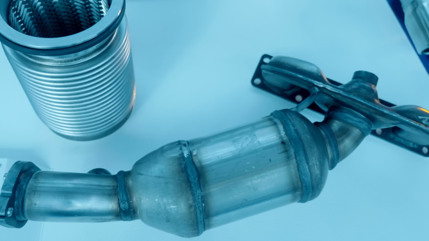 New Muffler Exhaust Catalytic Converter Presented Stock Footage Video ...