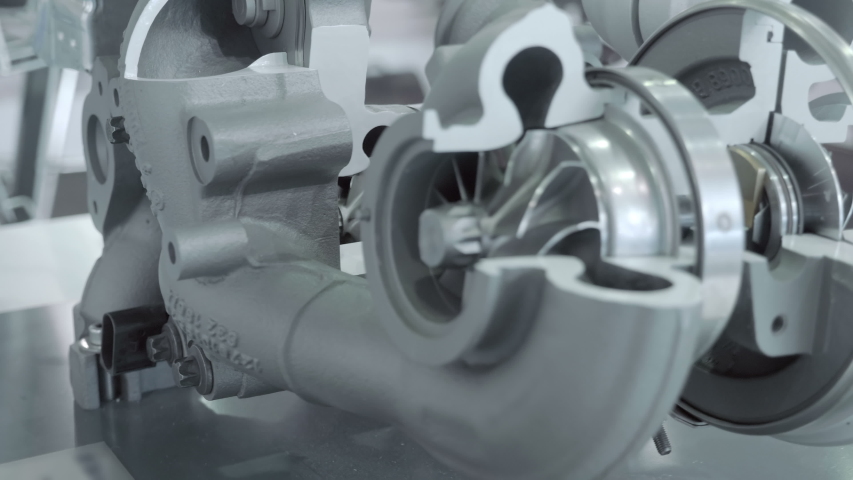 structure new automotive turbines increase engine Stock Footage Video ...