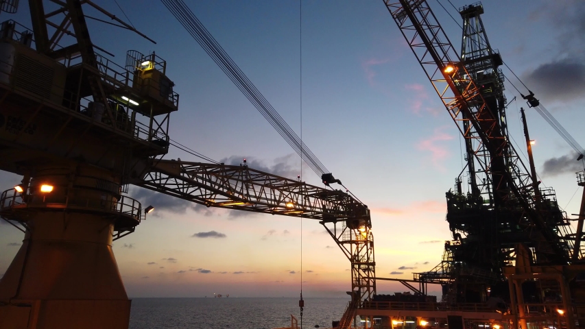 tender drilling oil rig barge on Stock Footage Video (100% Royalty-free ...