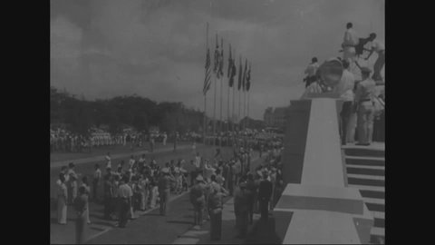 Circa 1954 President Ramon Magsaysay Gives Stock Footage Video (100% ...