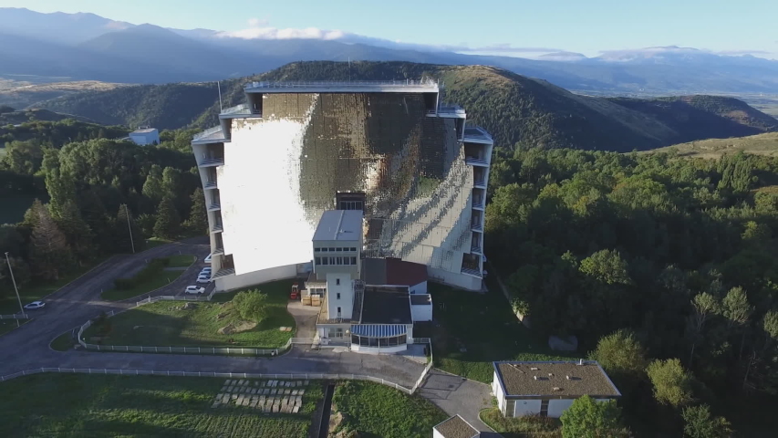 world's largest solar furnace font-romeu-odeillo france Stock Footage ...
