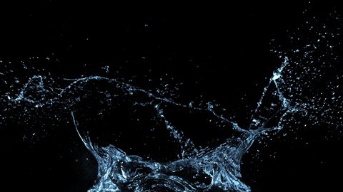 Super Slow Motion Shot Water Splash Stock Footage Video (100% Royalty ...