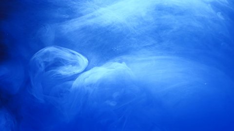 Ink Motion Blue Dye Injection Underwater Stock Footage Video (100% ...