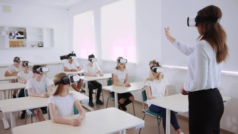 Computer Science Wwith Virtual Reality School Stock Footage Video (100% ...