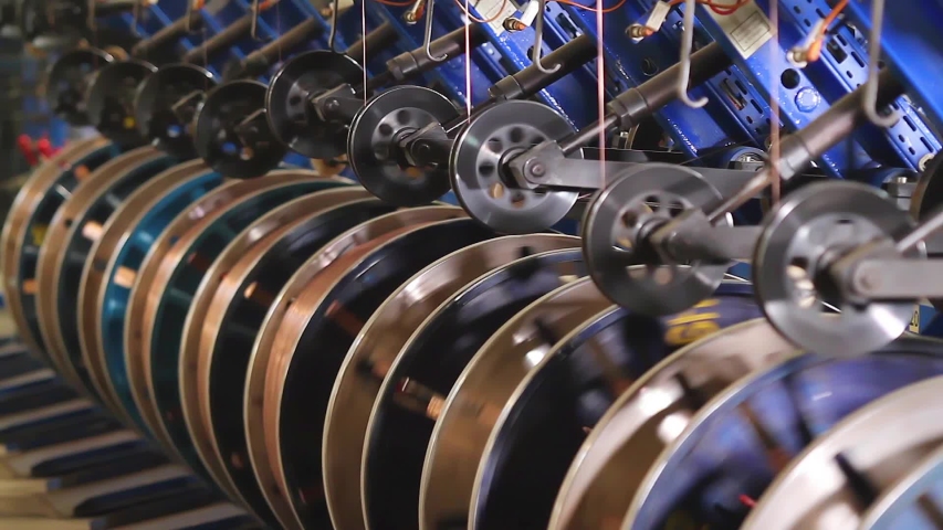 steel wire coils tire factory rotating Stock Footage Video (100% ...