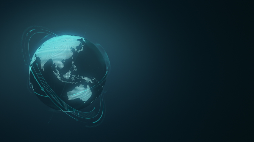 world map digital earth globe background Stock Footage Video (100% ...