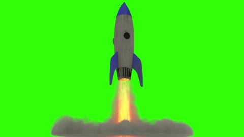 Rocket Launch Animation 3d Cartoon Animation Stock Footage Video (100% ...