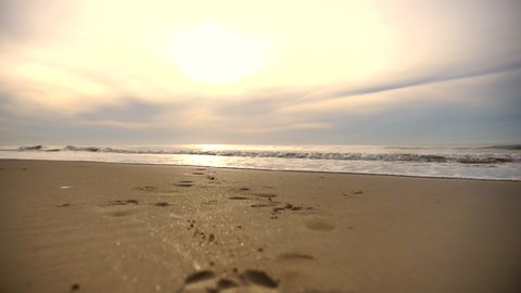 Scene Slow Motion Wave On Beach Stock Footage Video (100% Royalty-free ...