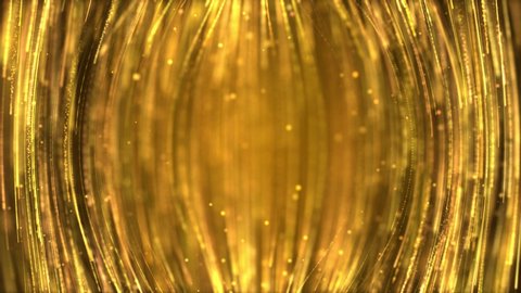 Golden Particles Streaks Flow Spectacular Motion Stock Footage Video ...