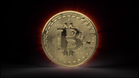 3d Bitcoin Animation Light Rays Loop Stock Footage Video (100% Royalty ...