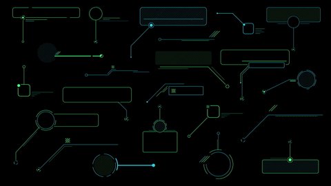 Decorative Infographic Callouts On Black Background Stock Footage Video ...
