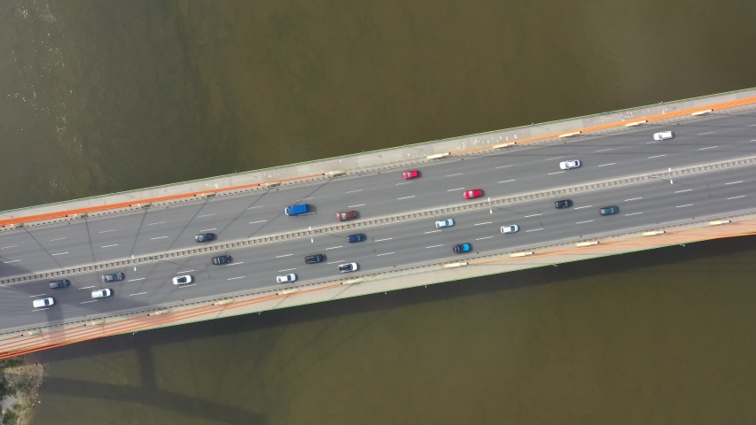 car driving on highway bridge road Stock Footage Video (100% Royalty ...