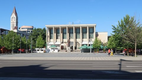 Centre Bacau City Romania Time Lapse Stock Footage Video (100% Royalty ...